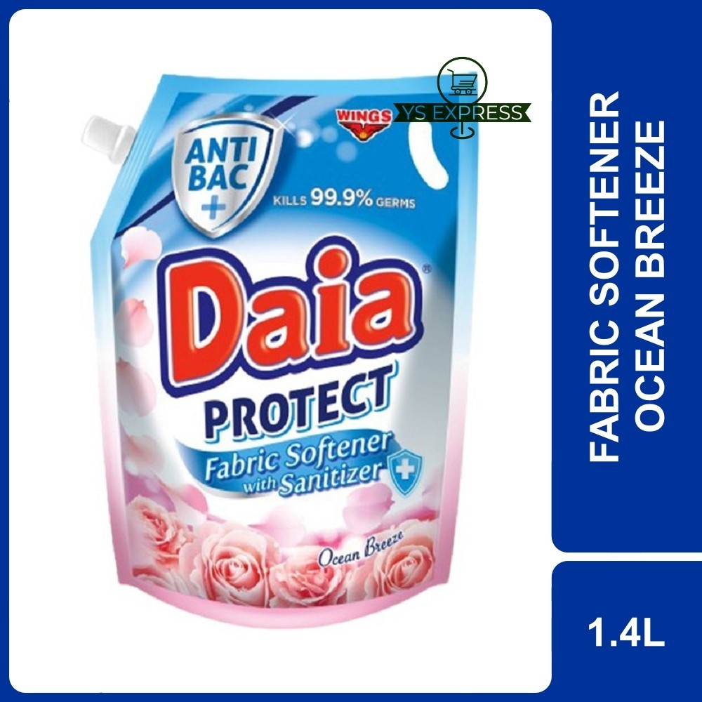 DAIA Protect Fabric Softener with Sanitizer Ocean Breeze 1.4L - Pelembut Fabrik | Shopee Malaysia