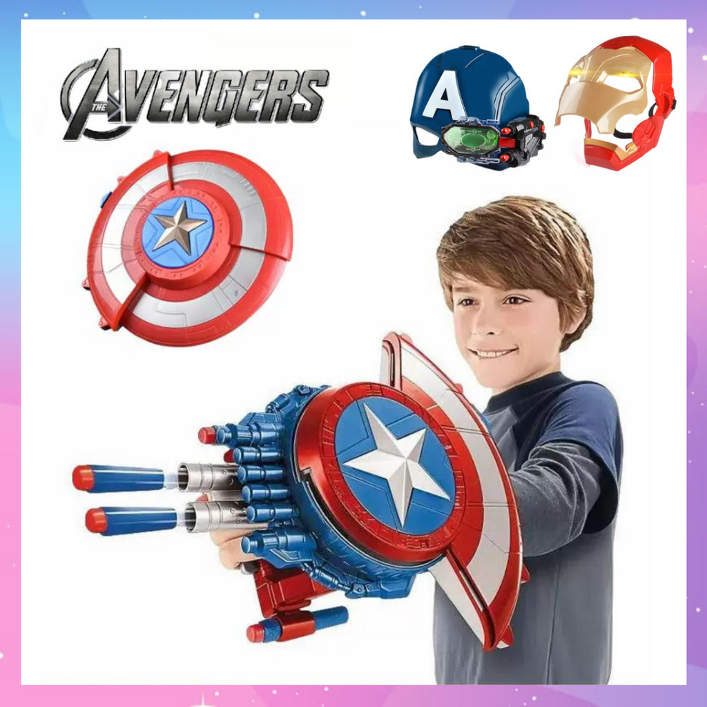 EASY1.SALES Marvel Avenger Super Hero Captain America Bullet Launcher ...