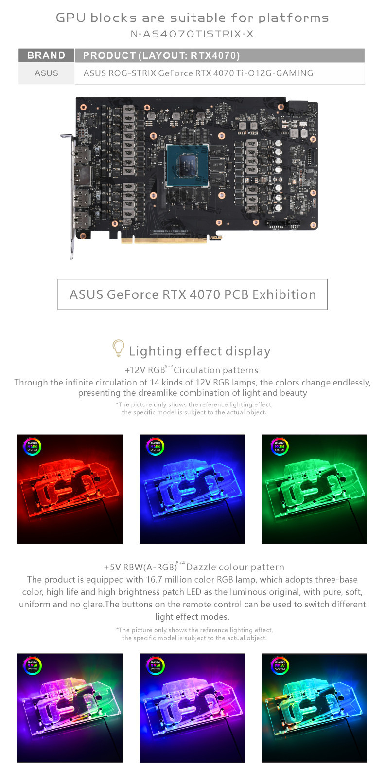 Bykski full coverage GPU Water Cooling Block Use for ASUS ROG Strix ...