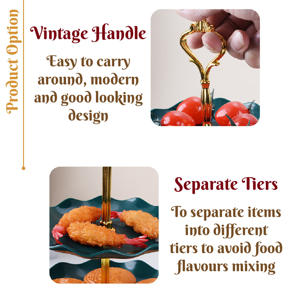 [3 Tier] Innohut High Tea Stand Dessert Tray Serving Platter Pastry ...