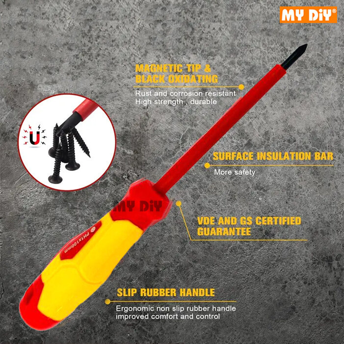 MYDIYHOMEDEPOT - 5PCS FIREFOX ELECTRICIAN INSULATED SCREWDRIVER SET ...