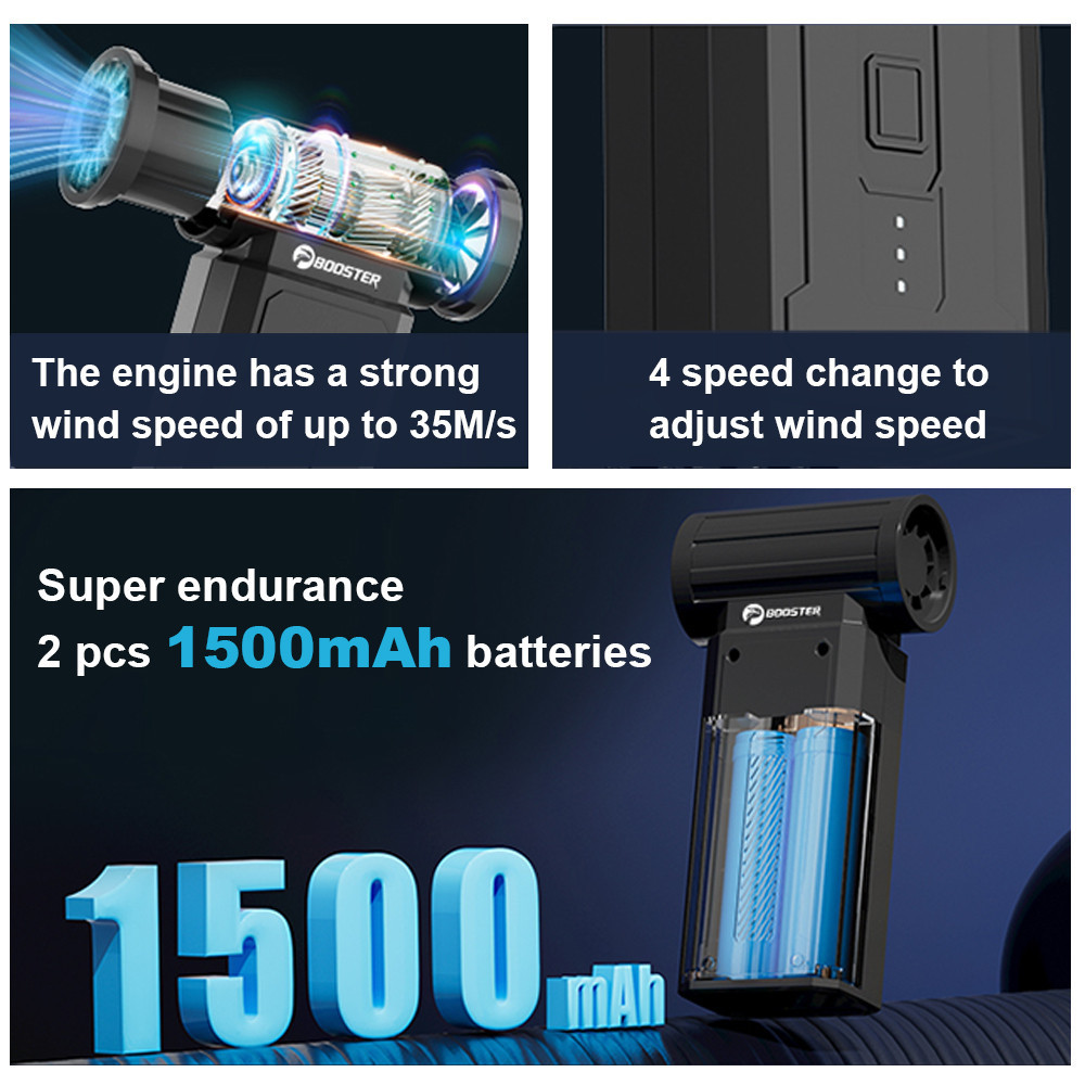 Mini Turbo Jet Fan 130000 RPM 35m/sTurbo Violent Fan 4 Gear Adjustment ...