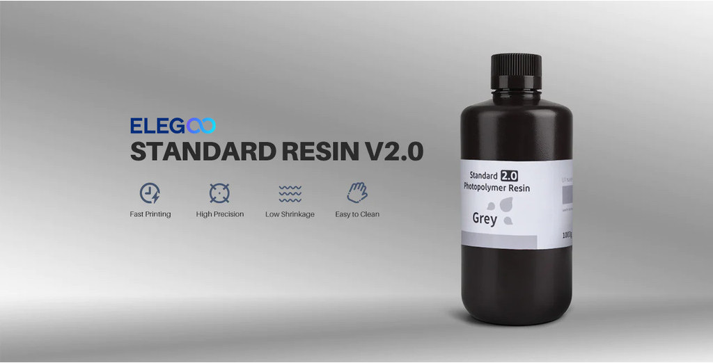 ELEGOO Standard Resin 2.0 8K Resolution Resin UV Curing Resin 84D ...