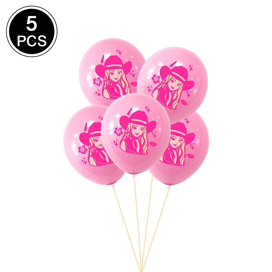 Pink Barbie Themed Party Decoration Sets Banners Cake Flags Toppers ...