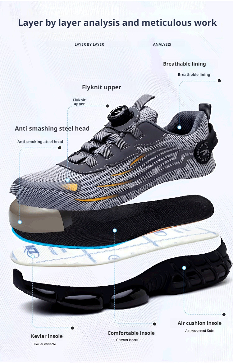 [Anti-puncture lightweight labor protection shoes] Safety shoes men's ...
