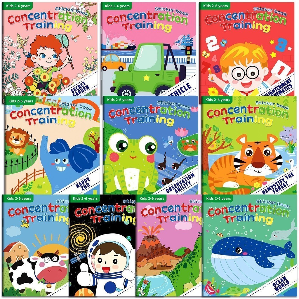 DIY Concentration Training Sticker Book for Kids Baby Preschool ...