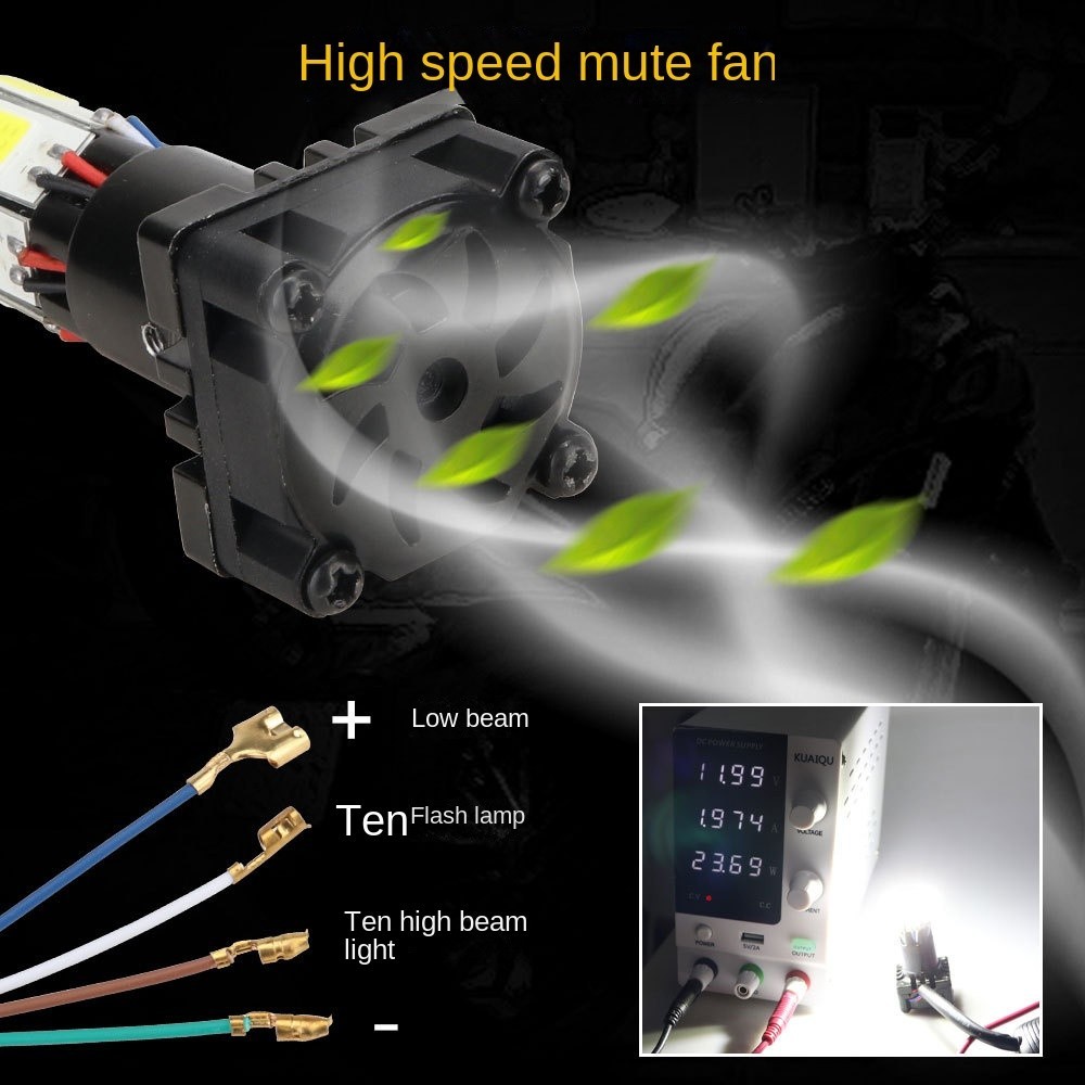 Universal Motorcycle Headlight 6LED 40W 6500K White Hi-Low Beam ...
