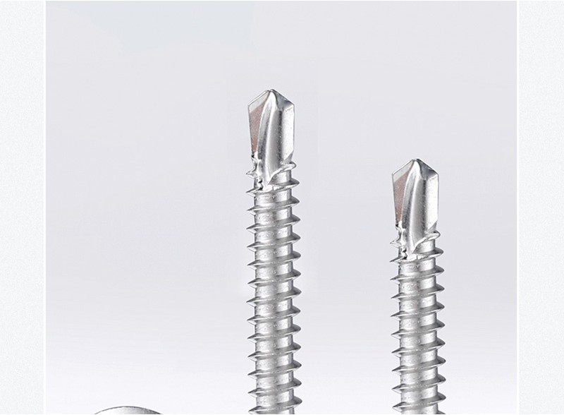 [XNY] 304 Stainless Steel Large Flat Head Drill Tail 410 Round Head Self-Tapping Screws with ...