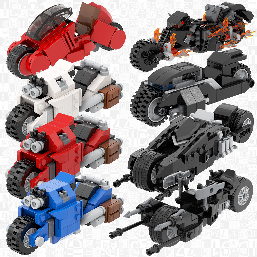 City Motorcycle Compatible With LEGO MiniFigures MOC Bricks Batman ...