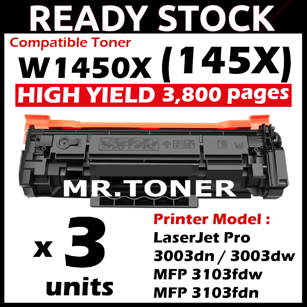 Compatible HP 145A 145X HP145X Black LaserJet Toner Cartridge W1450A ...