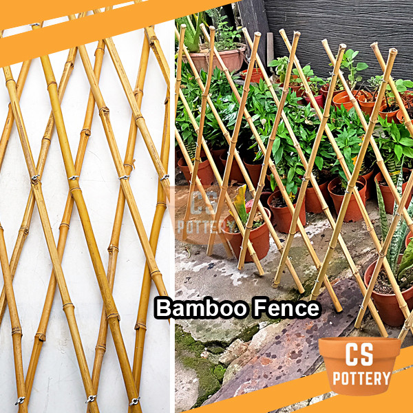 Diy Nature Stretch Bamboo Fence Netting Garden Deco Tools / Pagar Buluh ...