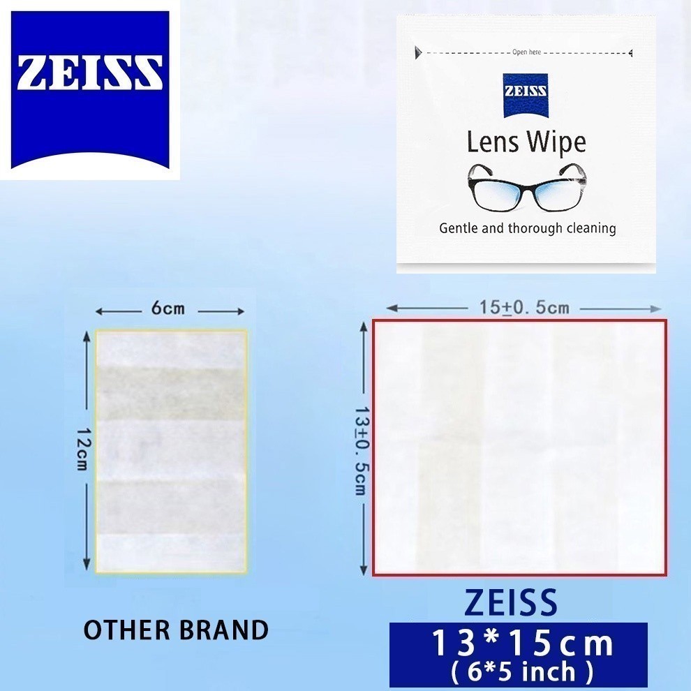 Zeiss Lens Cloth Alcohol-Free Glasses Spectacle Cleaner Wipe Pre ...
