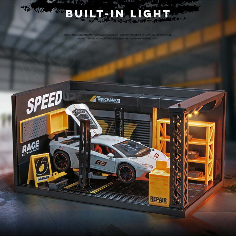 DIY Car Repair Shop Model Simulation Can Be Assembled By Yourself ...