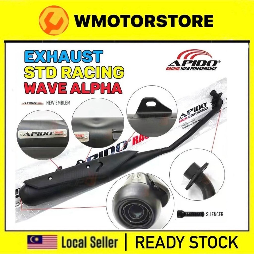 Apido Wave CX ALPHA V2 (Fi) Standard Racing Exhaust Pipe Muffler ...