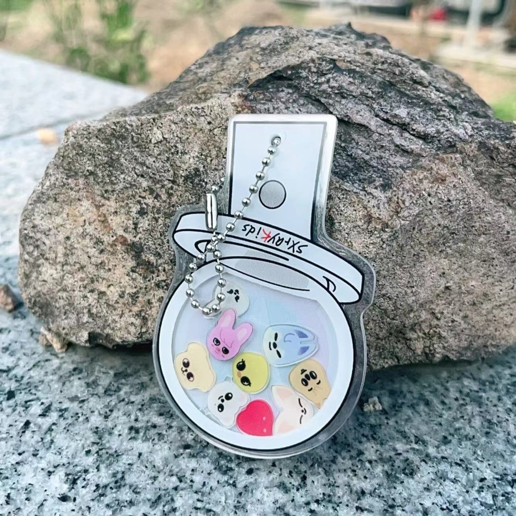 Kpop Idol Stray Kids Acrylic Lightstick Keychains Skz Shaken Key Ring ...