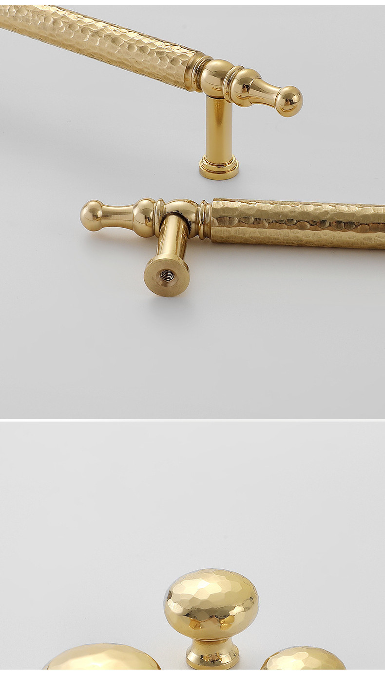 French Style Golden Brass Cabinet Handles Round Ball Handle for ...