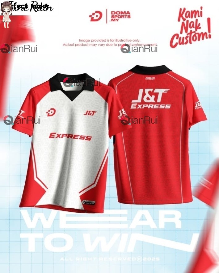 2025 JERSEY COLLAR ANIME "JNT Express J&t" Fresh Design Sublimation T ...