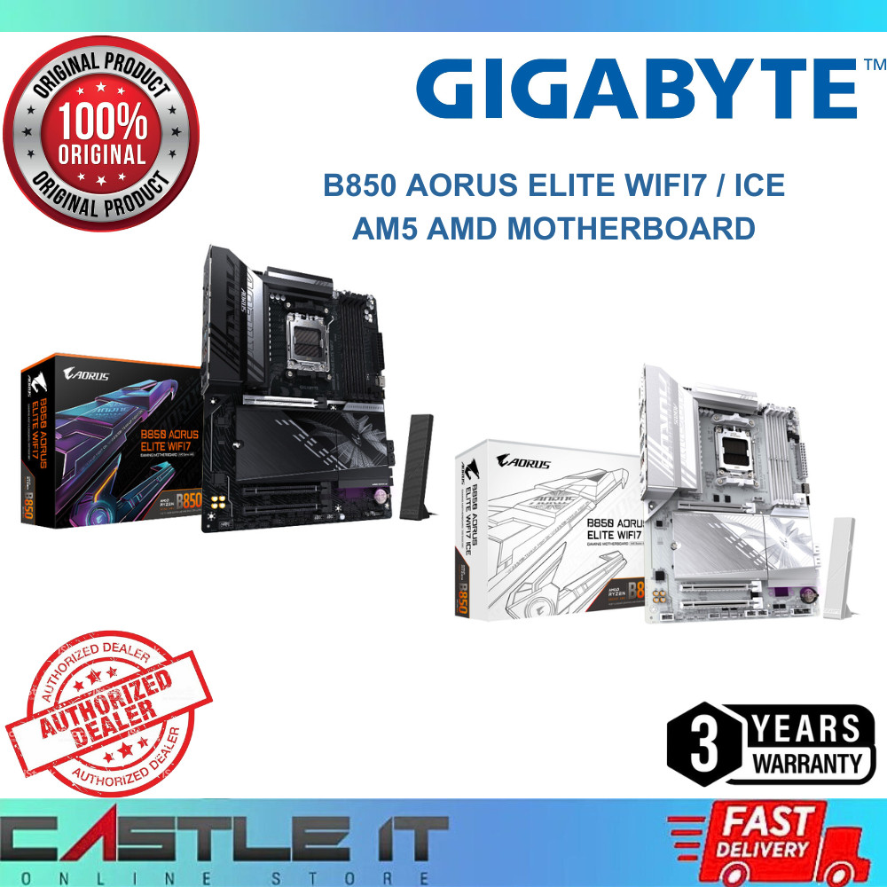 GIGABYTE AM5 B850 AORUS ELITE WIFI7 / ICE - 3x M.2 | 2.5GbE LAN | RGB ...