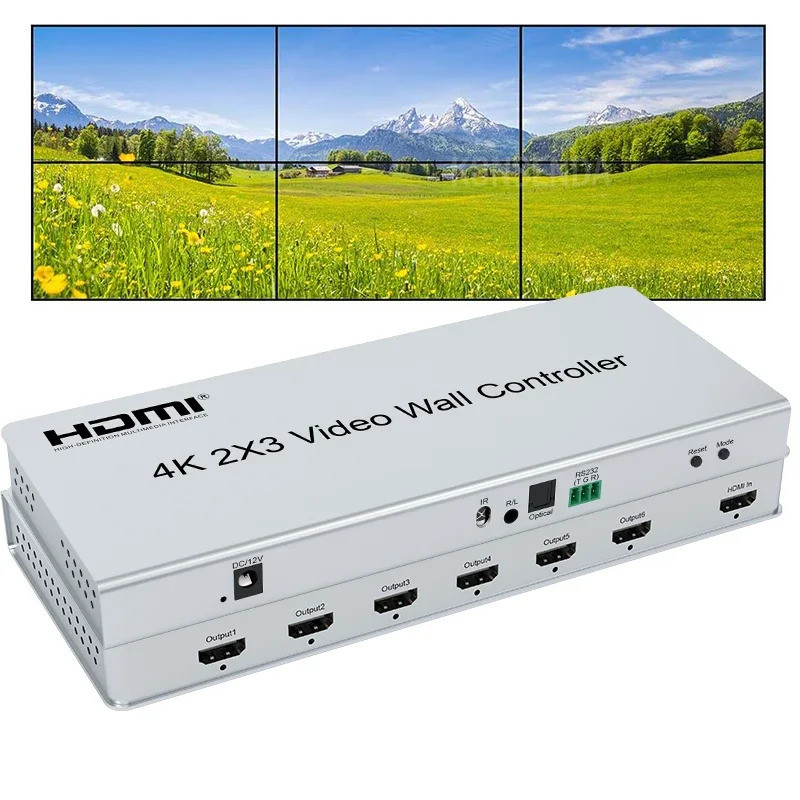 4K HDMI Video Wall Controller 2x3 2x2 1x4 HDMI Wall 6 Screen Video Wall ...