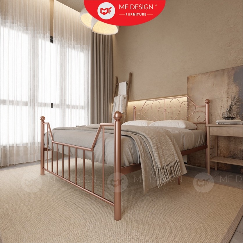MF DESIGN Palace Metal Bed Frame Katil Besi Queen Single Katil Besi ...