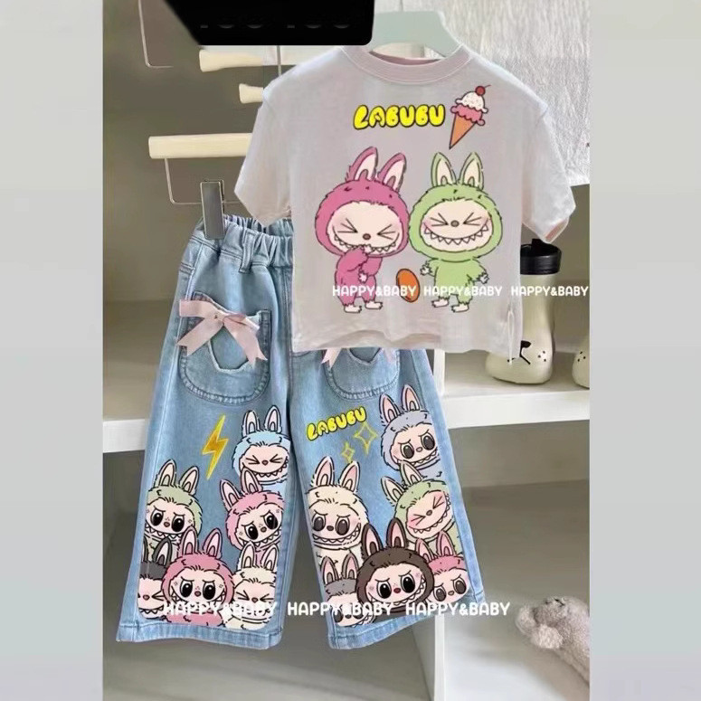 Labubu Clothes Girls Set Labubu Tshirt Outfit Set for Girl Labubu ...