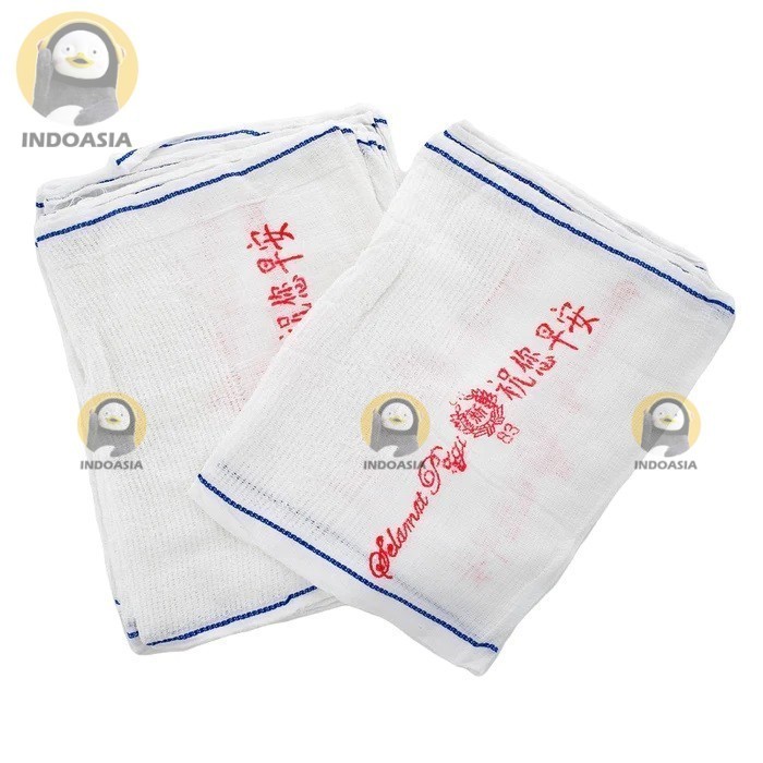 (12/24pcs) Good Morning Towel / Tuala Selamat Pagi / white washcloth ...