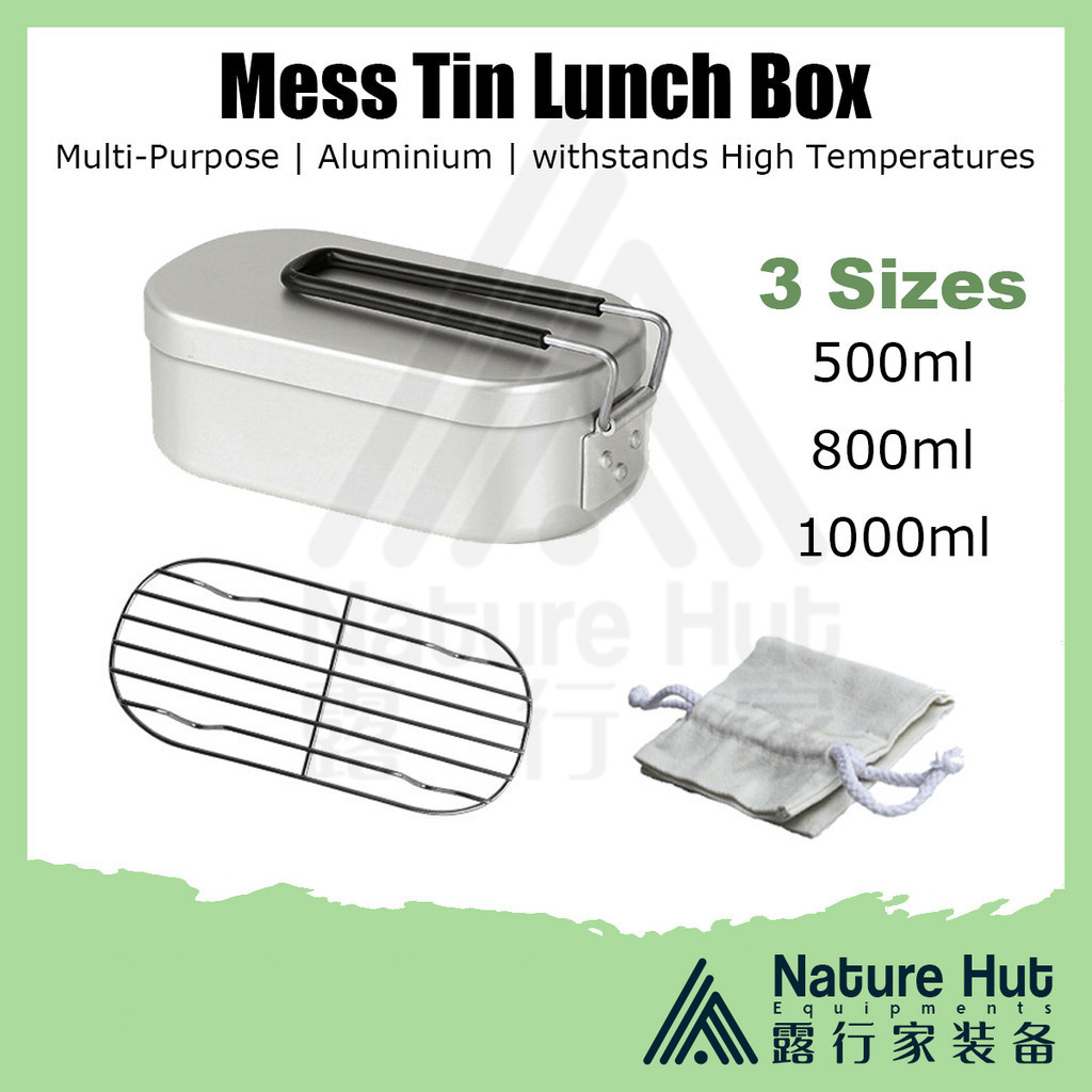 Camping Aluminium Mess Tin Set Hiking Outdoor Lunch Box Picnic Folding ...