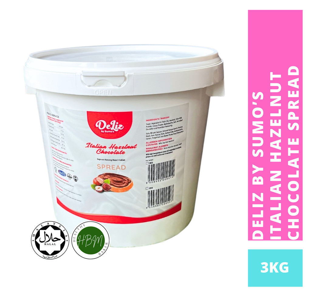 Deliz by Sumo's Italian Hazelnut Chocolate Spread 3kg | Shopee Malaysia