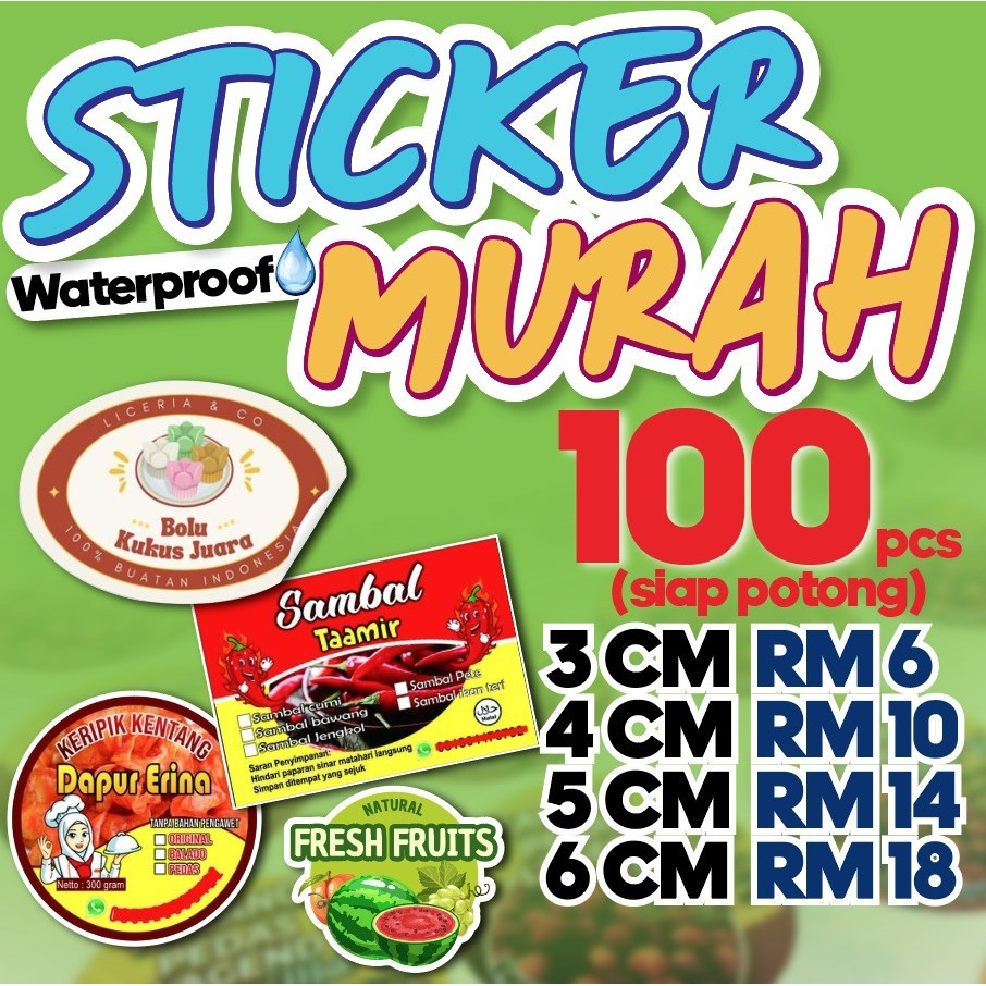 3cm/4cm/5cm/6cm peel & stick White PP waterproof label sticker product ...