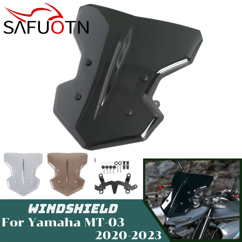 for MT 03 MT03 Sport Touring Windshield Windscreen For Yamaha MT-03 ...