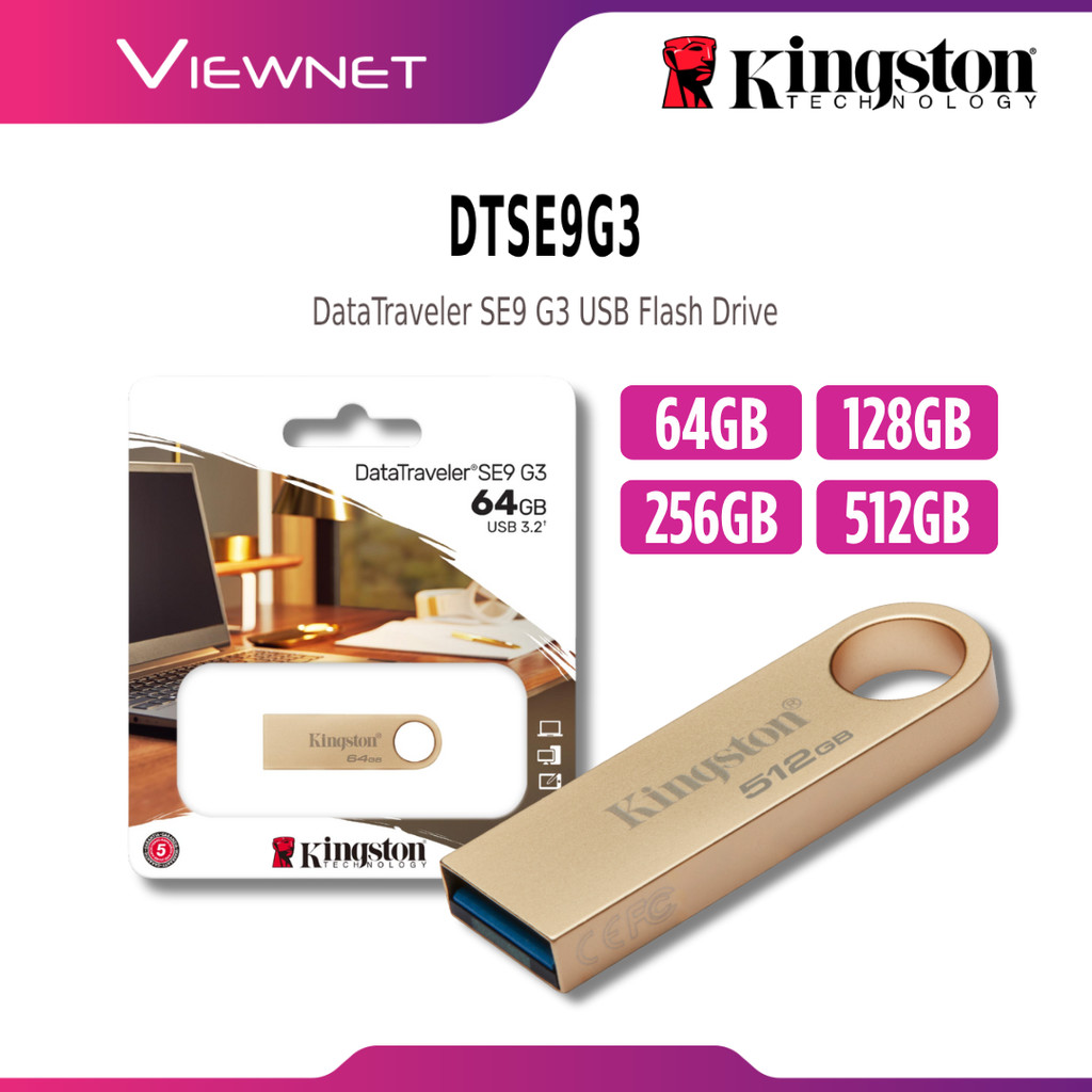 KINGSTON DTSE9G3 DATATRAVELER SE9 G3 USB 3.2 GEN 1 FLASH DRIVE ...