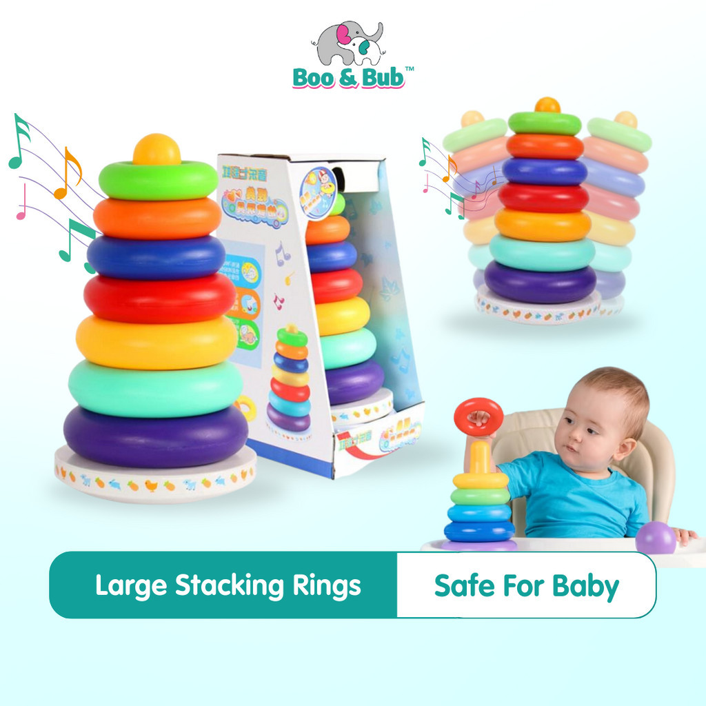 LARGE Baby Stacking Rings Toy | Early Educational learning Montessori ...