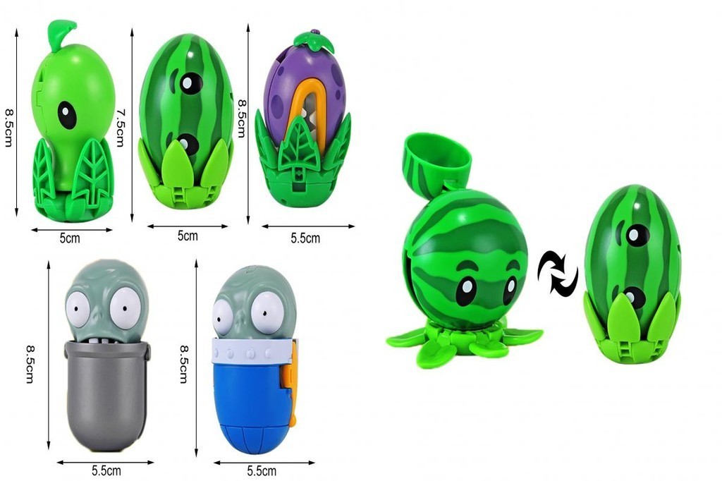 SGW_ PVZ Action Figure Cute Zombie Chomper Peashooter Melon-pult Model ...
