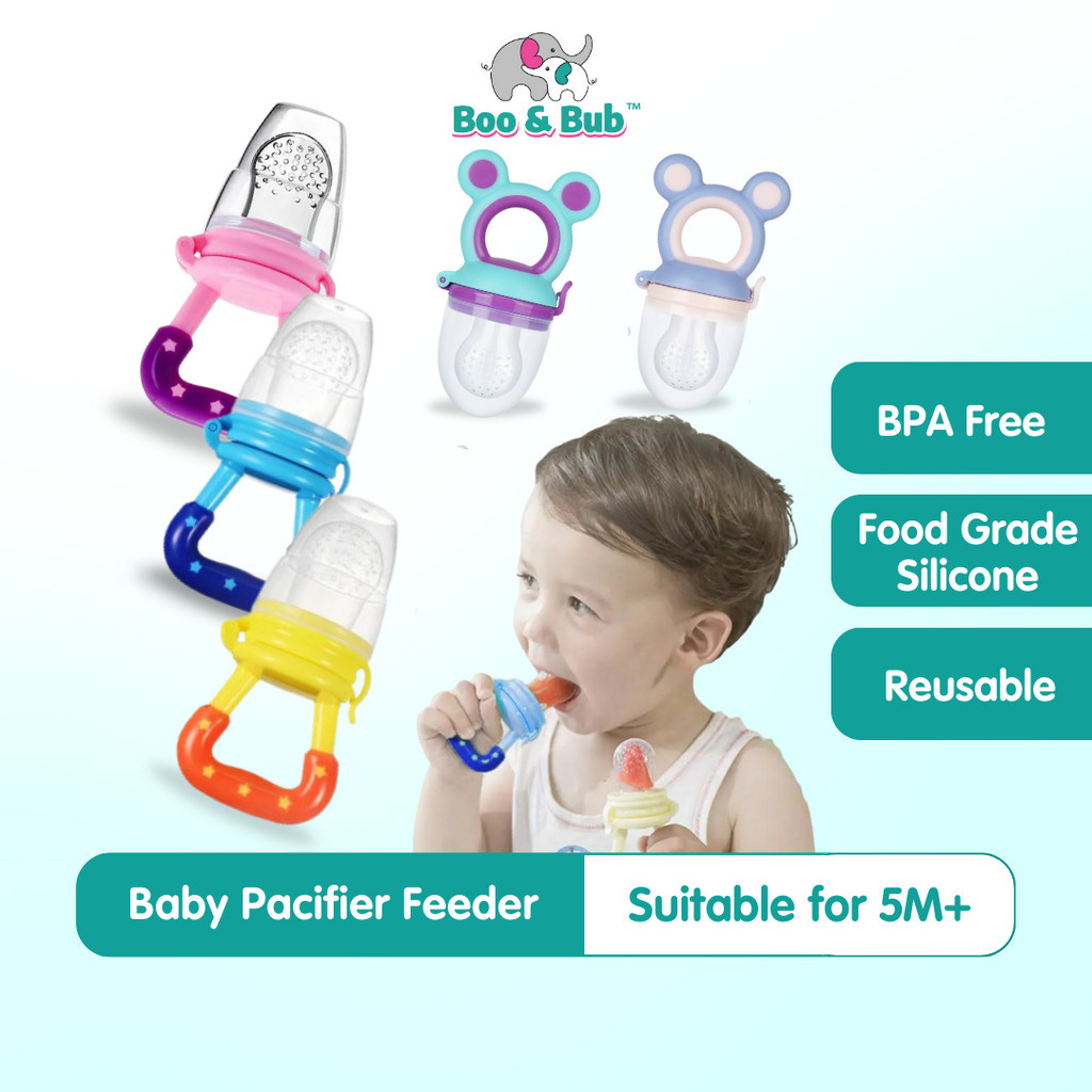 Boo&Bub Baby Pacifier Feeder | kid toddler Fruit Feeder Nipples Feeding ...