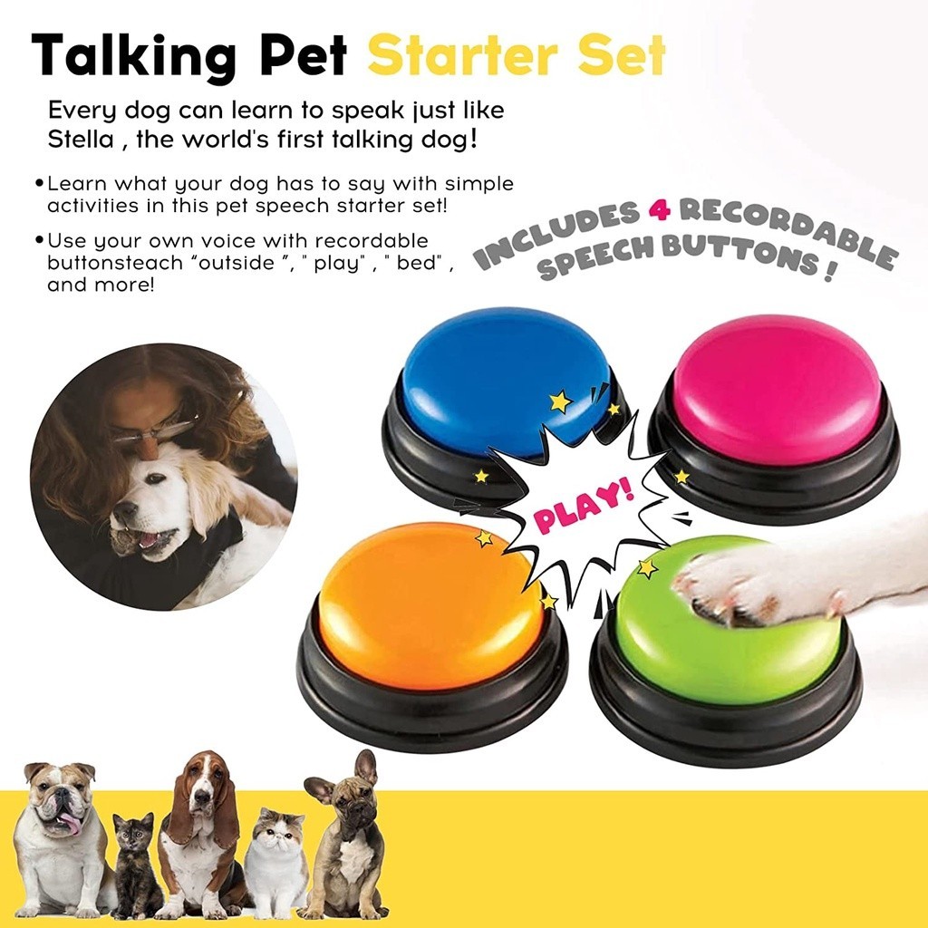 Mainan Butang Cat Button Dog Buttons For Communication Dog Talking ...