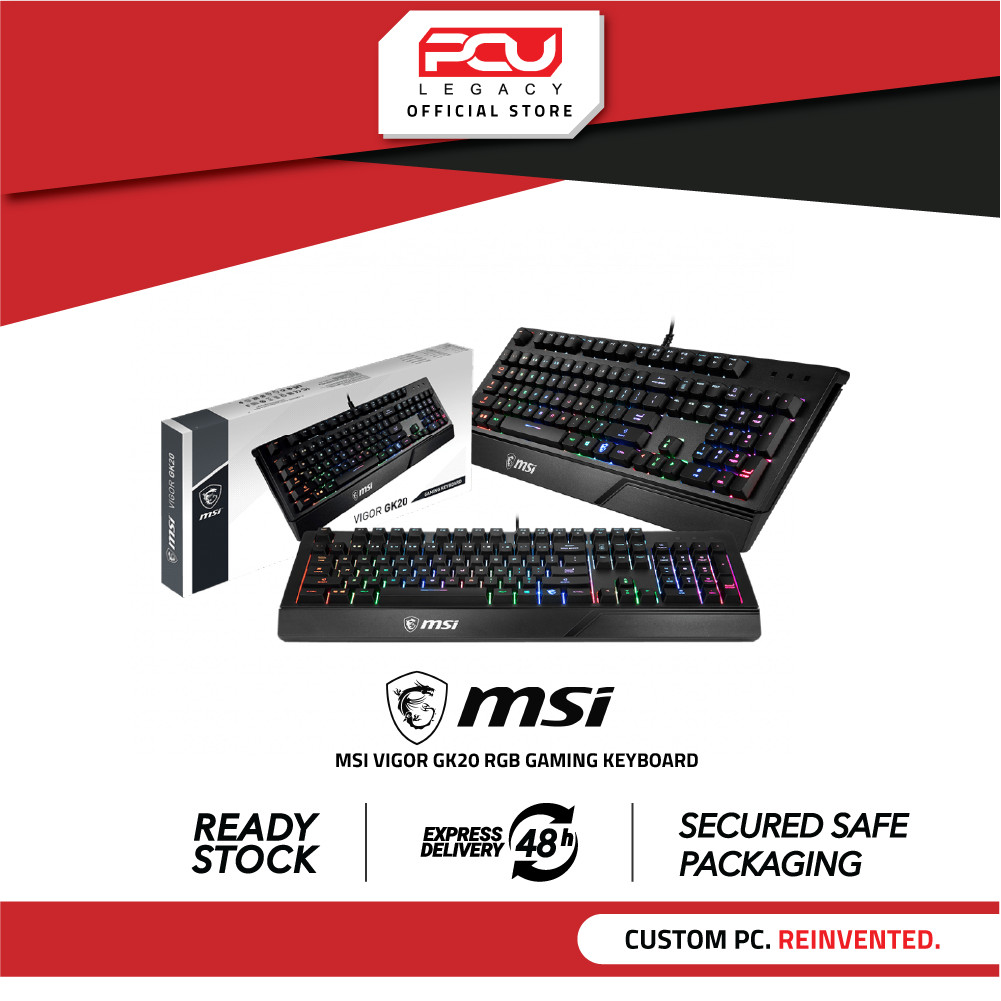 MSI VIGOR GK20 RGB GAMING KEYBOARD | Shopee Malaysia