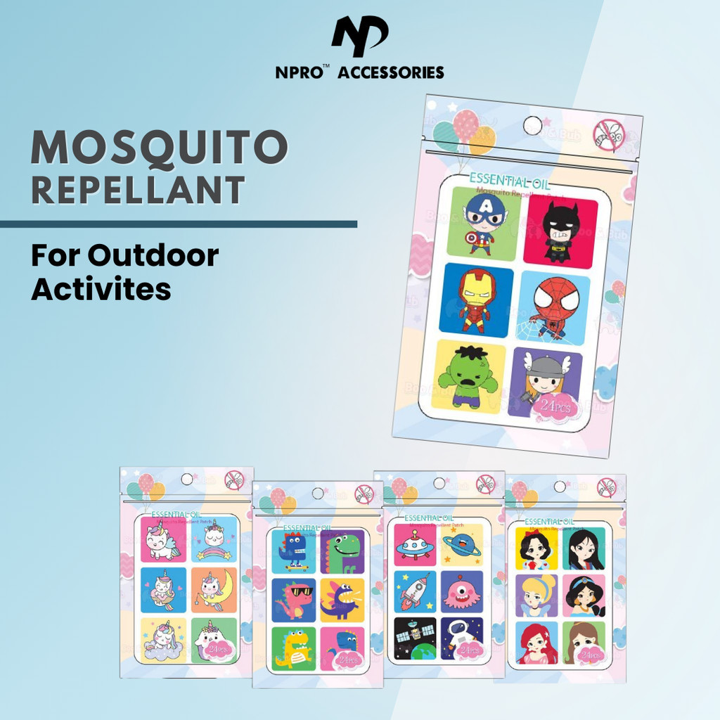 NPRO Mosquito Repellent Patches Stickers | Cute Safe Healthy Cartoon ...