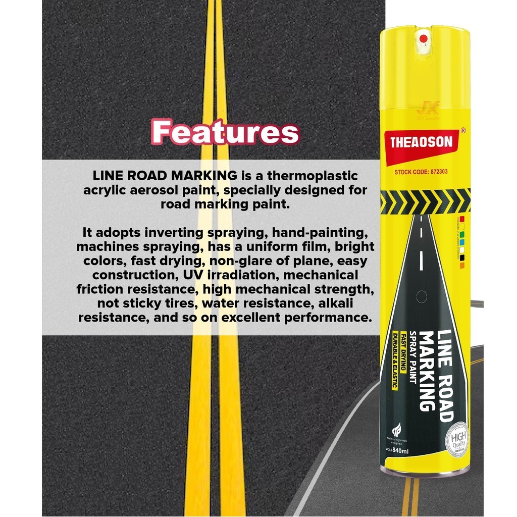 THEAOSON Road Marking Spray Paint Stripe Line Marking Road line Paint ...