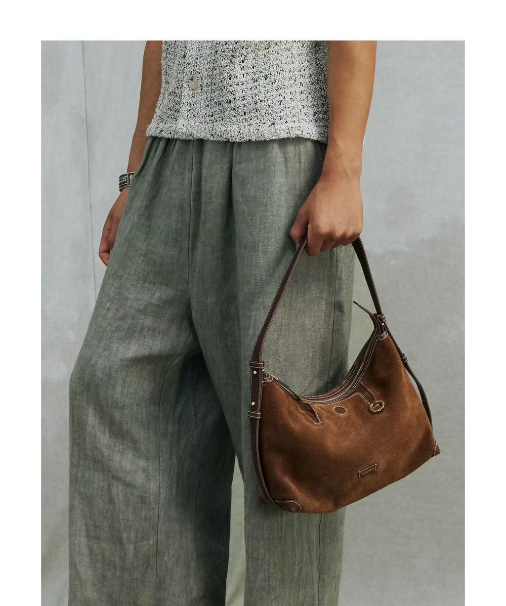 Suede Velvet Trace Collection - Light Travel Hobo Bag, Versatile ...