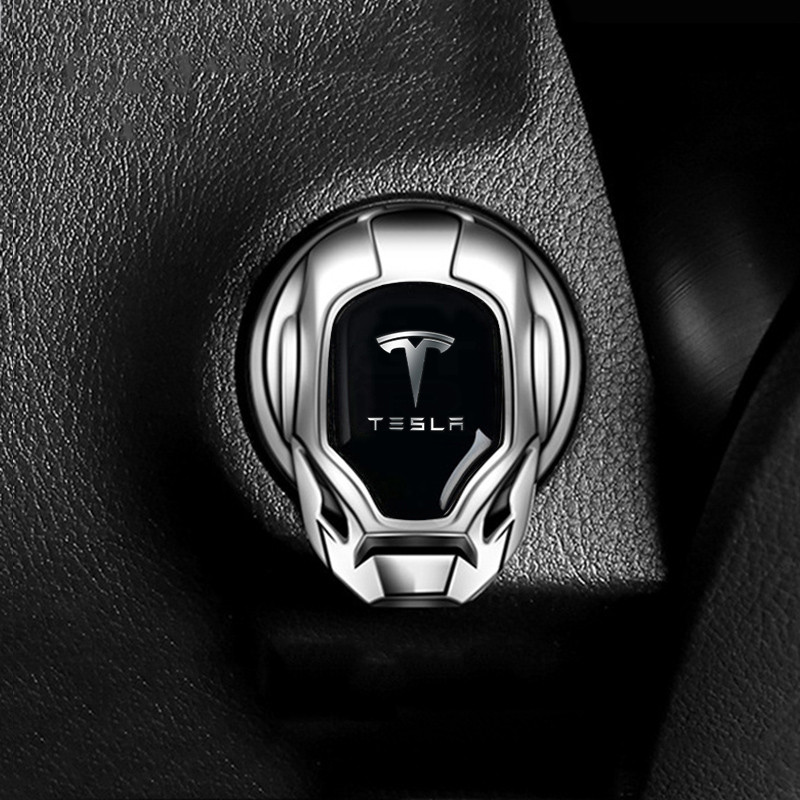 Car One Button Start Stop Cover Sticker for Tesla Model3 ModelS P85D ...