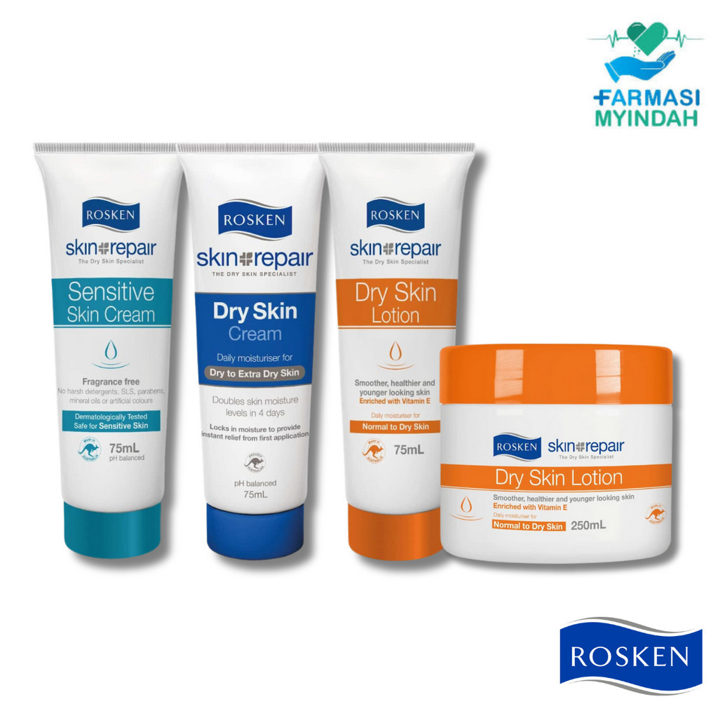 Rosken Dry Skin/ Sensitive Skin (Cream/ Lotion) 75ml/250ml | Shopee ...