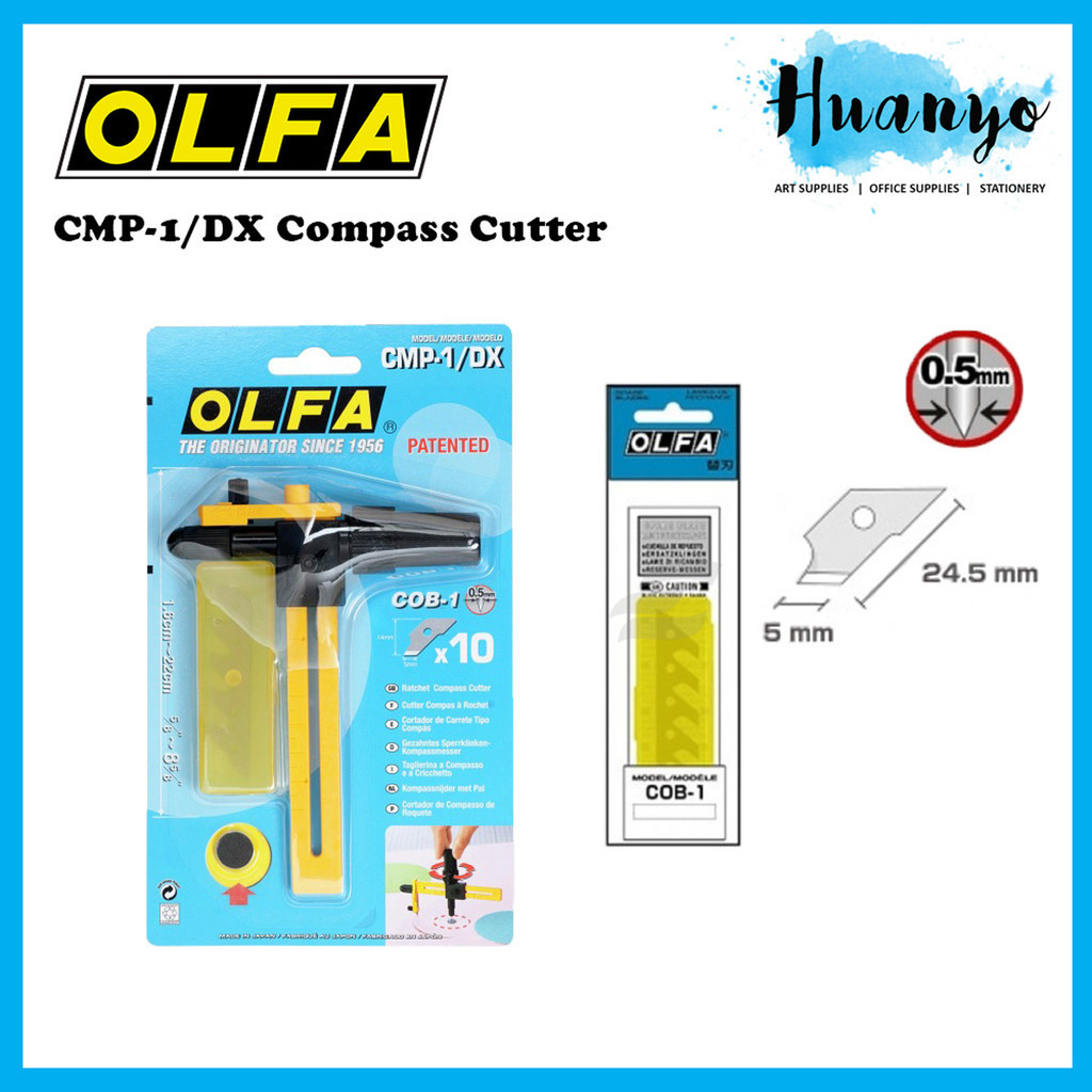 Olfa CMP-1/DX Ratchet Compass Cutter 1-15CM For Hobby Craft & Utility | Shopee Malaysia