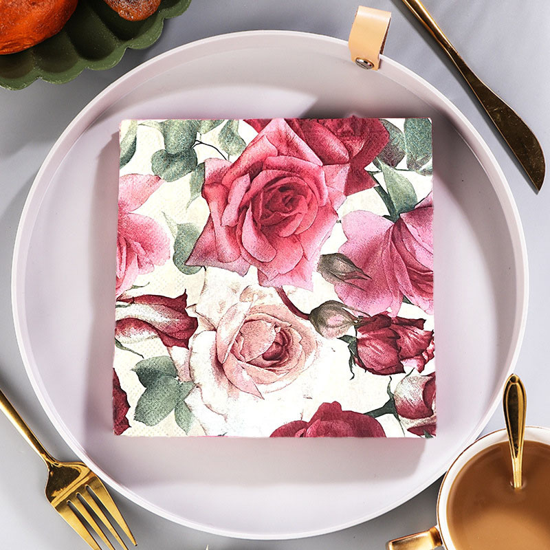 Romantika 20Sheet/pack Pattern Paper Napkins Printed Tissue 33x33cm ...