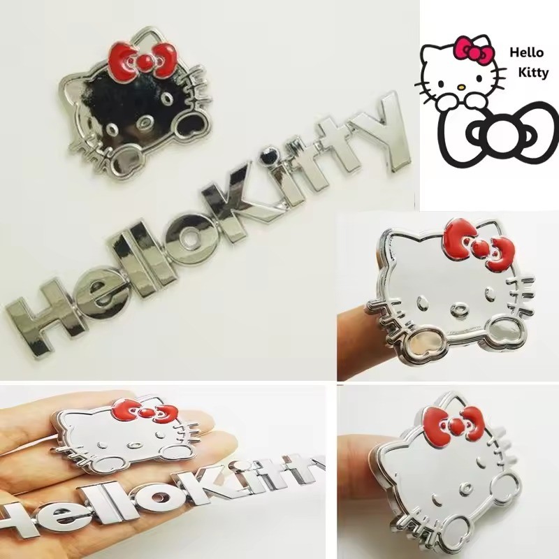 Hellokitty Metal Sticker 3D ThreeD Car Sticker Cute KT Car Sticker KT ...