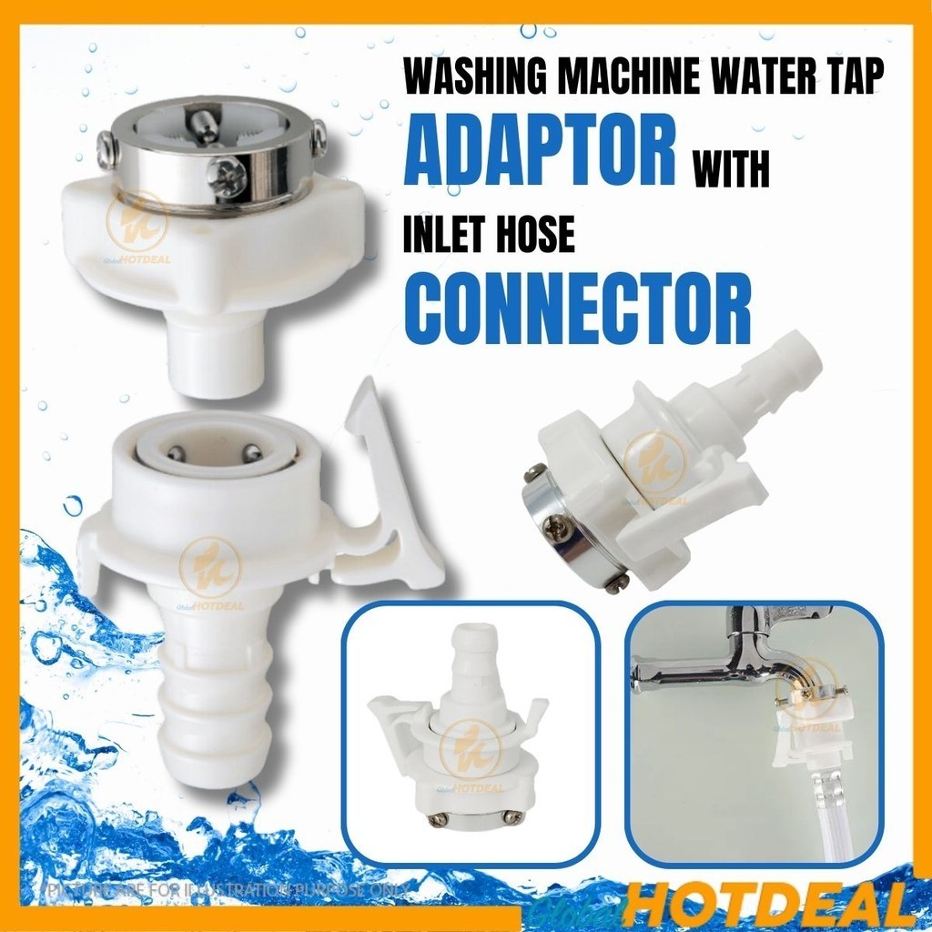 [100% Original] Washing Machine Water Tap Adaptor Inlet Pipe Hose ...