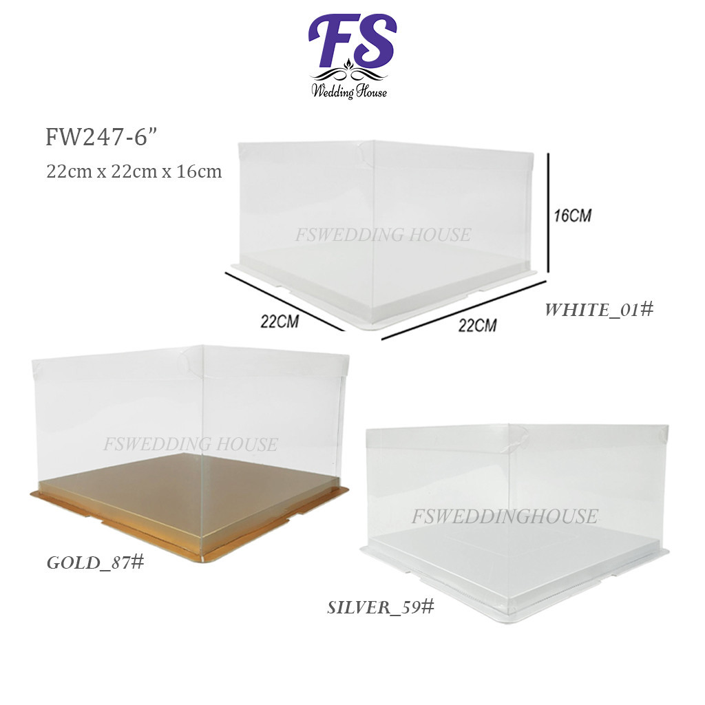 1 SET - PREMIUM CAKE BOX/Gift Box/Transparent Box/Doorgift Box/Kotak ...