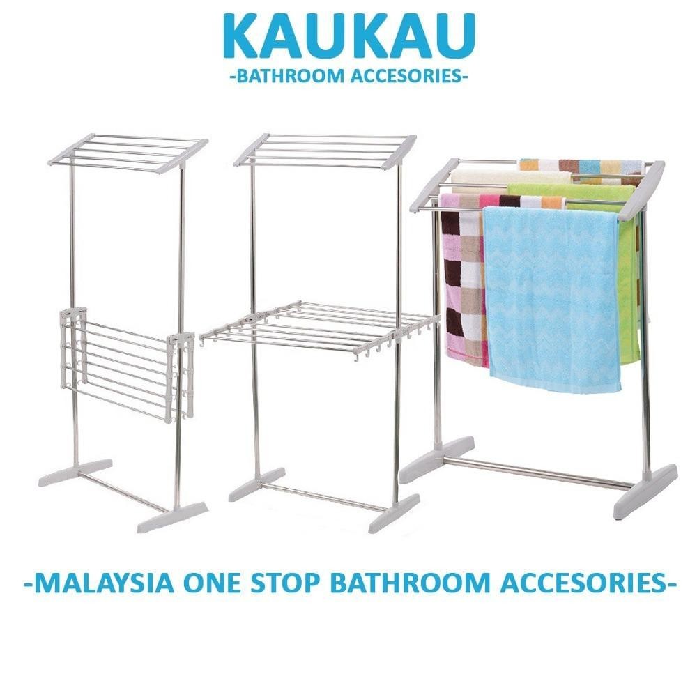 KAUKAU Simple Single / Double Layer Baby Clothes Drying Rack Detachable ...