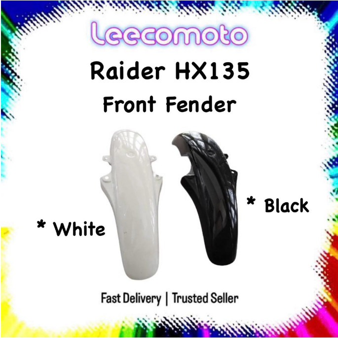 HONDA RAIDER HX135 HX 135 FRONT FENDER BLACK / WHITE MUDGUARD MUD GUARD ...