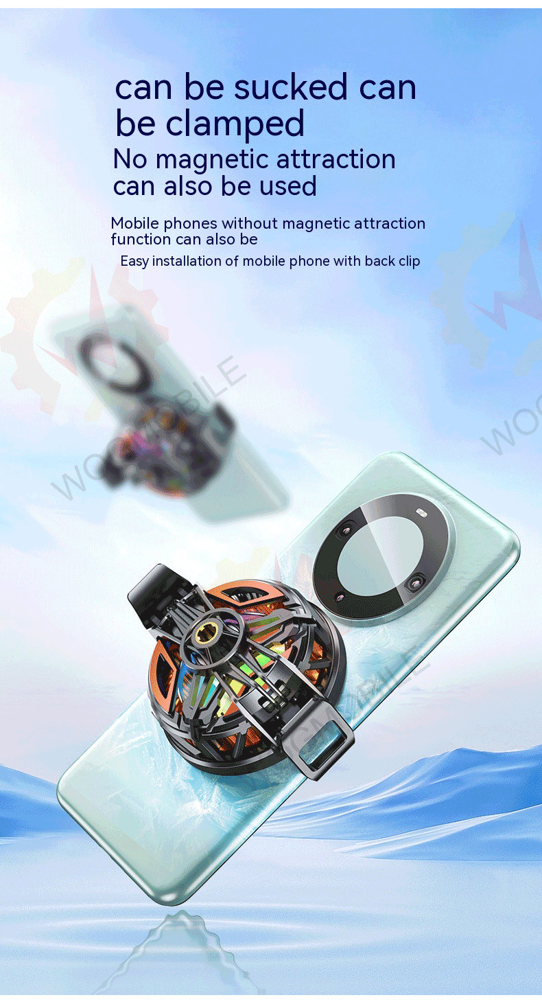 15W GT31 (ICE)Mobile Cooler for Mobile Phones Magnetic Attraction Back ...