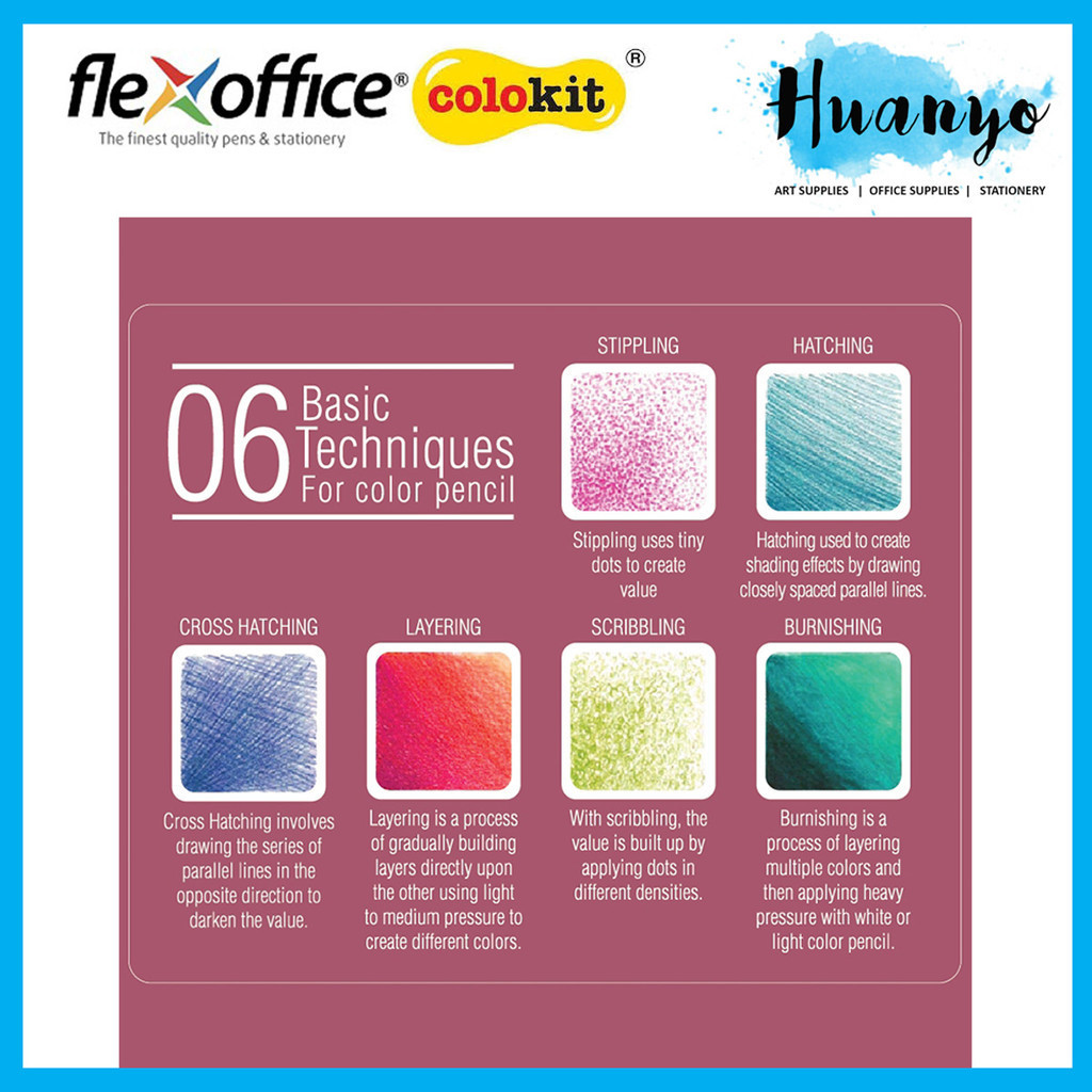 FlexOffice Colokit Colored Pencils Non-Toxic Pre-Sharpened Set of 12/24 ...